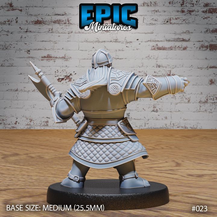 3D Printable Dwarf Army Siege Commander / Dwarfen Warrior / Halfling ...