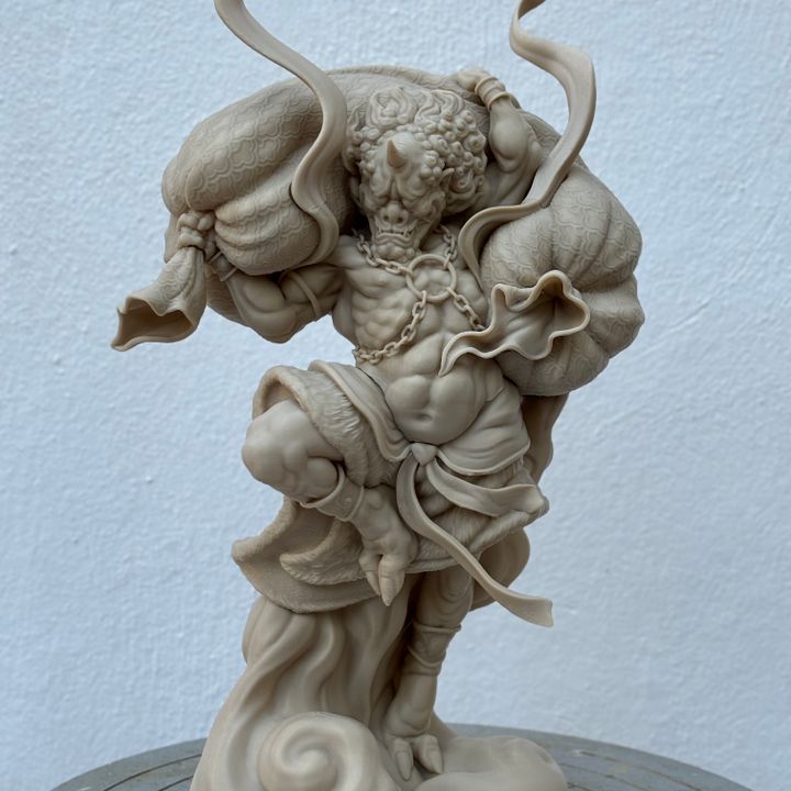 3D Printable Fujin sculpture by Golden Kaeru
