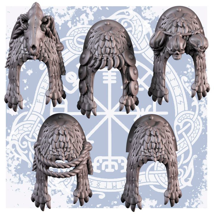 3D Printable Elite Wolf Shoulders by Sergeant Hammer