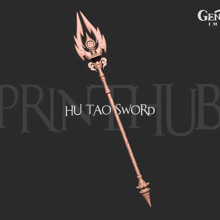 3D Printable Staff of Homa weapon for cosplay prop by Printhub