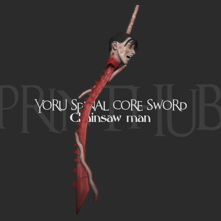 3D Printable Yoru Spinal Cord Sword for cosplay prop fan art by Printhub
