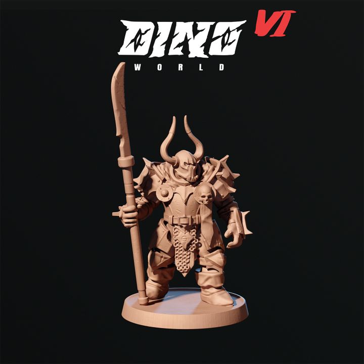 3D Printable orc warrior lancer by Dinoworld