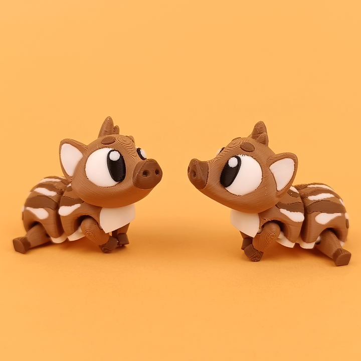 3D Printable Flexi Mini Boar Print-in-place by 3DGOB