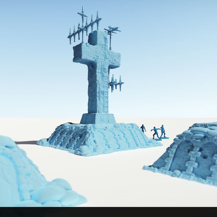 3D Printable The Cross Com Tower and Platforms by Wonder Worlds