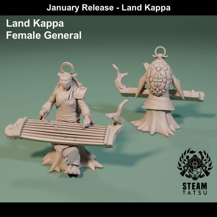 3D Printable Land Kappa - Female General by Steam Tatsu