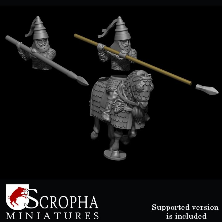 3D Printable Parthian cataphracts by Scropha Miniatures