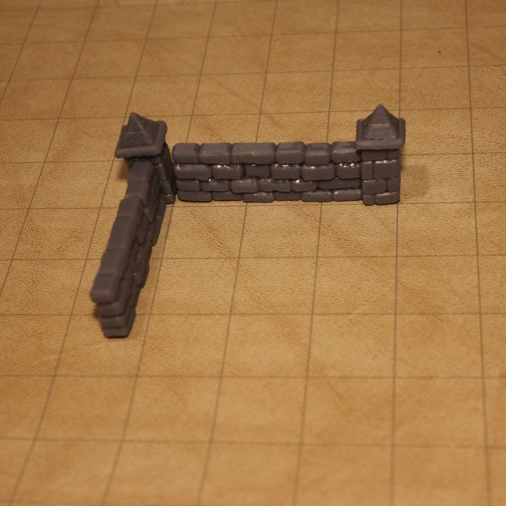 3D Printable Low Stone Wall Mini by Auto Generate