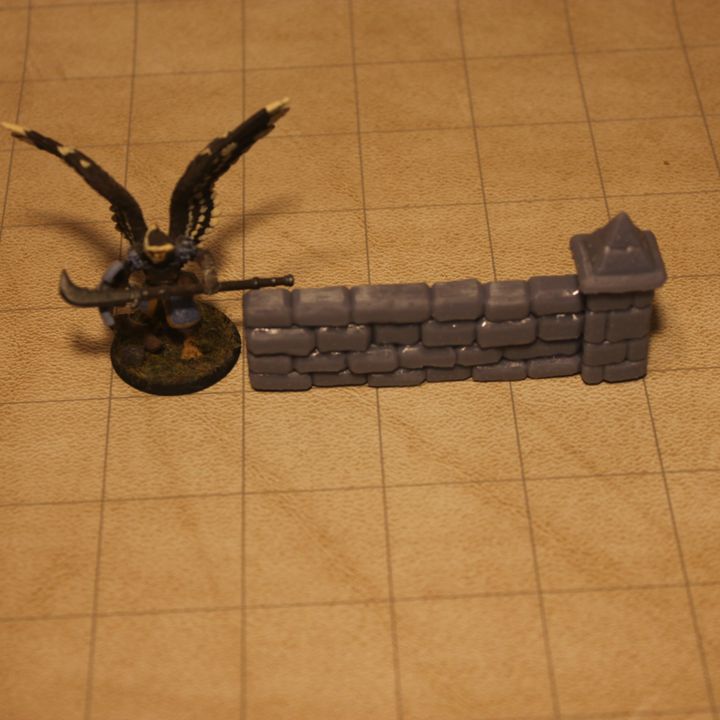 3D Printable Low Stone Wall Mini by Auto Generate