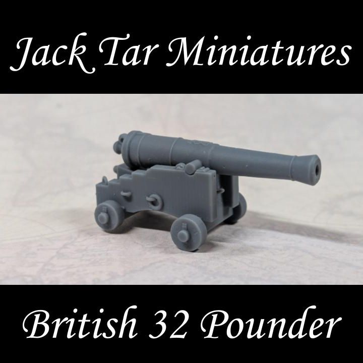 3D Printable Cannon- British Napoleonic 32 Pounder by Eddie Harris