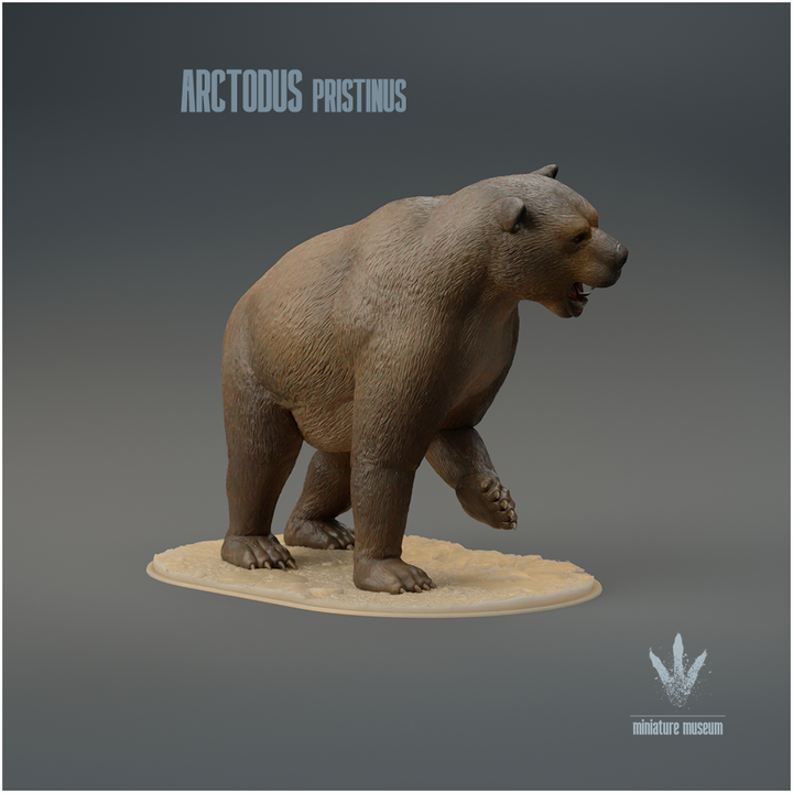 3D Printable Arctodus pristinus : Attacking by Miniature Museum