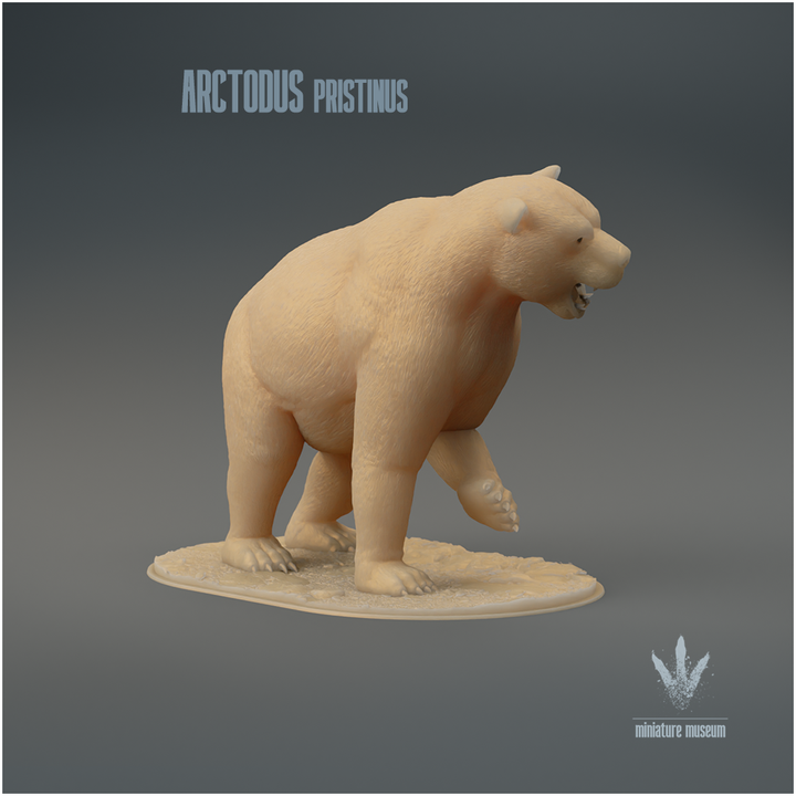 3D Printable Arctodus pristinus : Attacking by Miniature Museum