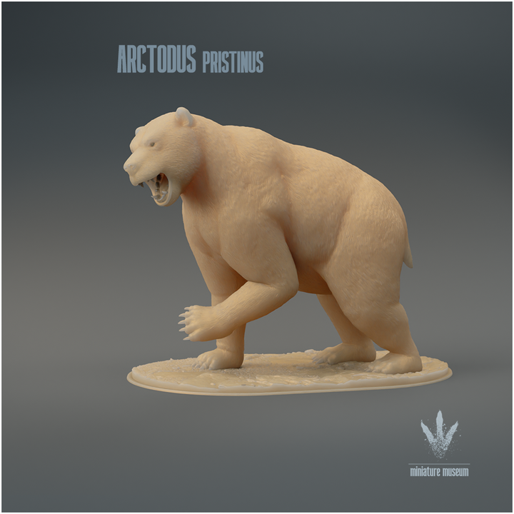 3D Printable Arctodus pristinus : Attacking by Miniature Museum