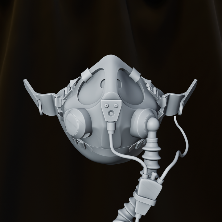3D Printable Pilot MBU-20 MASK Full Scale by AV Military