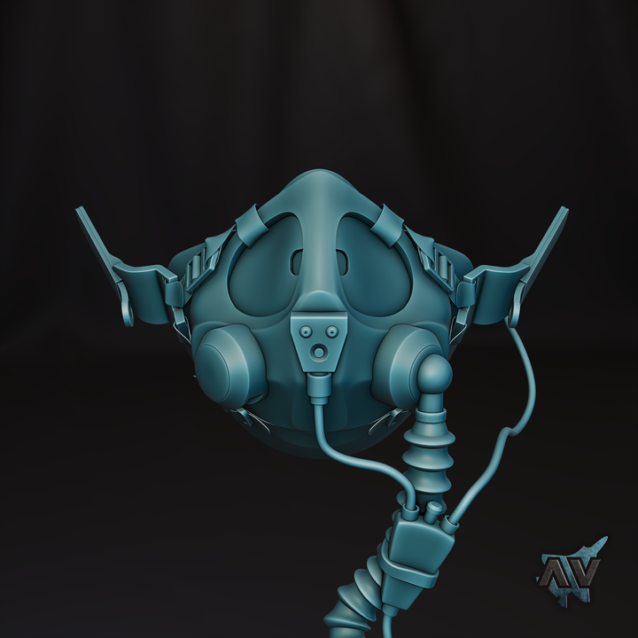 3D Printable Pilot MBU-20 MASK Full Scale by AV Military