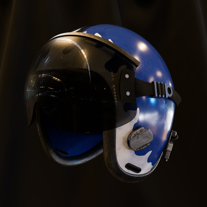 3D Printable Pilot HGU-55 HELMET Full Scale by AV Military