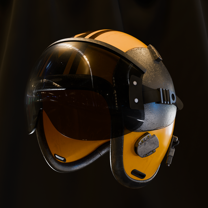 3D Printable Pilot HGU-55P HELMET Full Scale by AV Military
