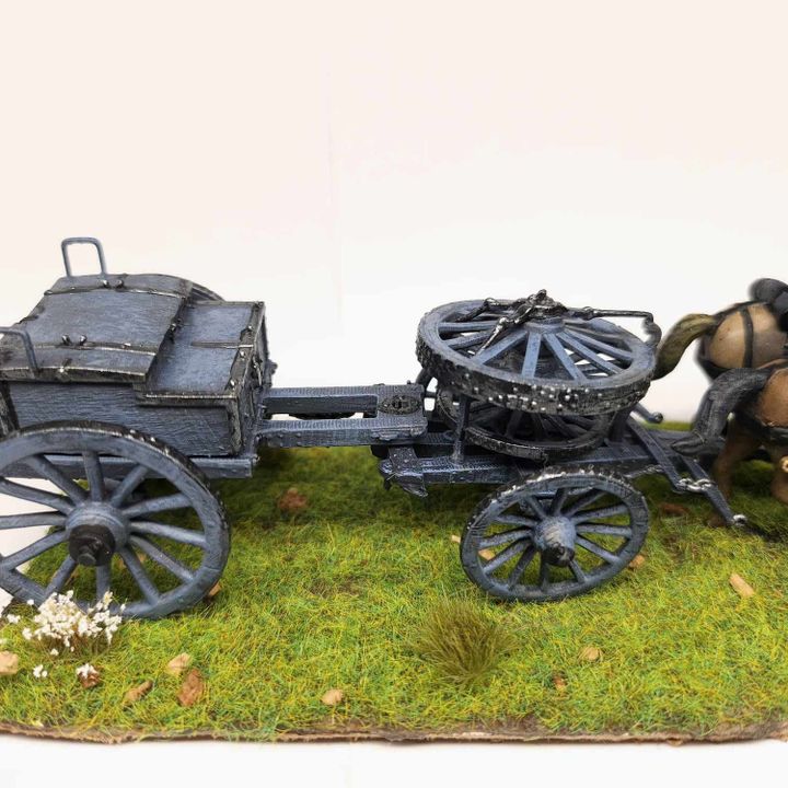 3D Printable Napoleonic Prussian Suply Wagon by David Vazquez Fernandez