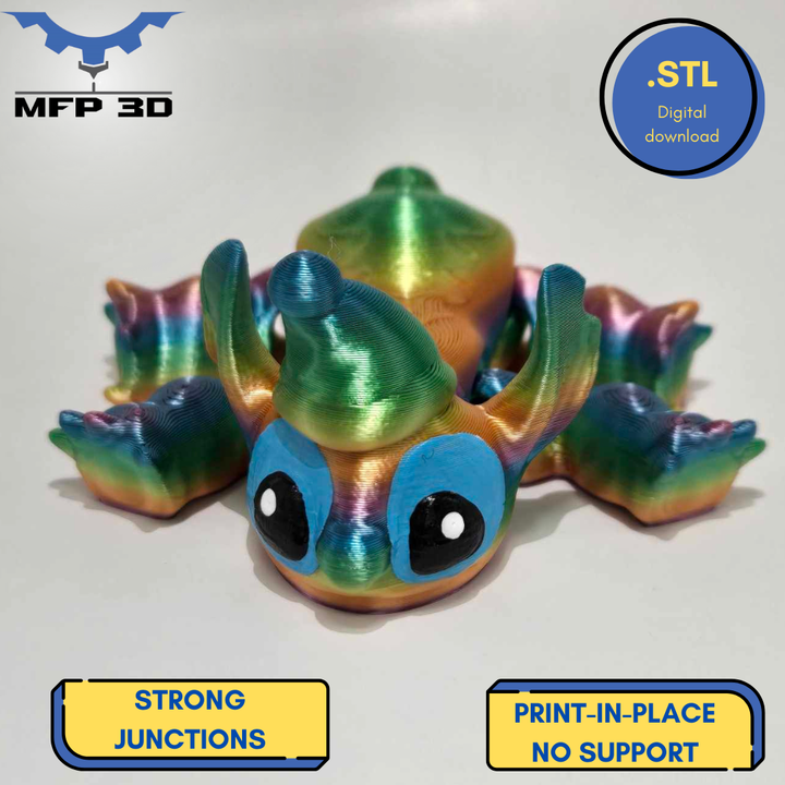 3D Printable ARTICULATED CHRISTMAS STITCH MFP3D -NO SUPPORT - PRINT IN ...