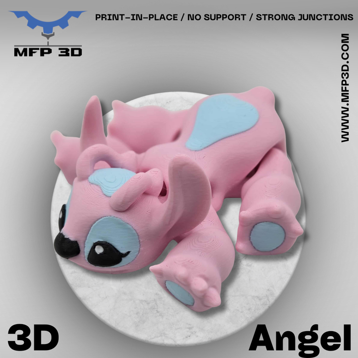 3D Printable ARTICULATED ANGEL MFP3D -NO SUPPORT - PRINT IN PLACE ...