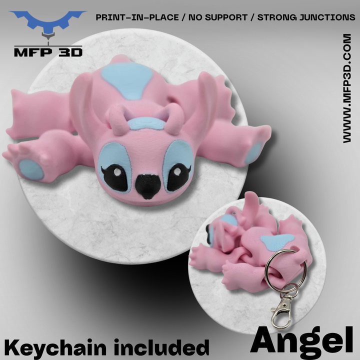 3D Printable ARTICULATED ANGEL MFP3D -NO SUPPORT - PRINT IN PLACE ...
