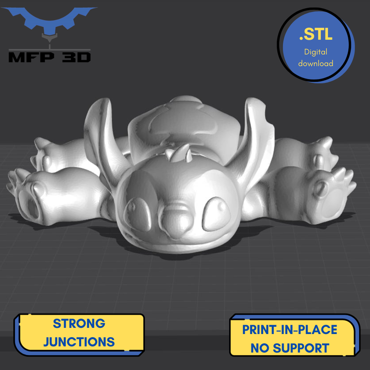 3D Printable ARTICULATED STITCH MFP3D -NO SUPPORT - PRINT IN PLACE ...