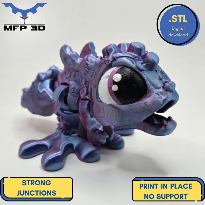 3D Printable HALLOWEEN - ARTICULATED CANDY DRAGON MFP3D -NO SUPPORT ...