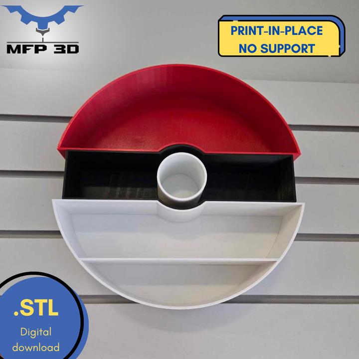 3D Printable POKEBALL MFP3D - PRINT-IN-PLACE - NO SUPPORT - HIGH ...