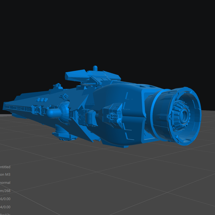 3D Printable Falling frontier style Light cruiser by Carl Woodhall