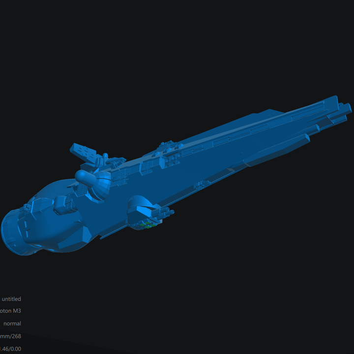 3D Printable Falling frontier style Light cruiser by Carl Woodhall