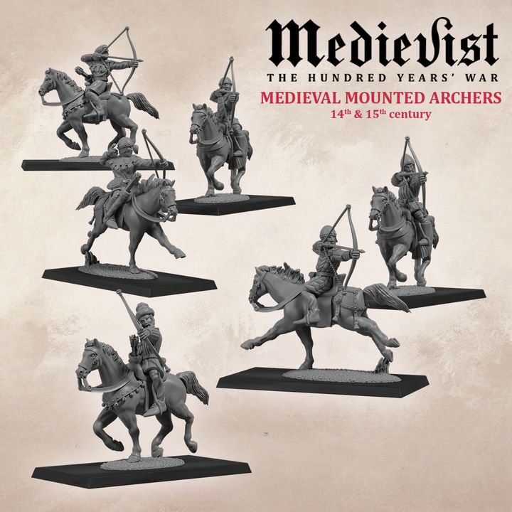 3D Printable Medieval Mounted Archer (light and heavy), 14th century by ...