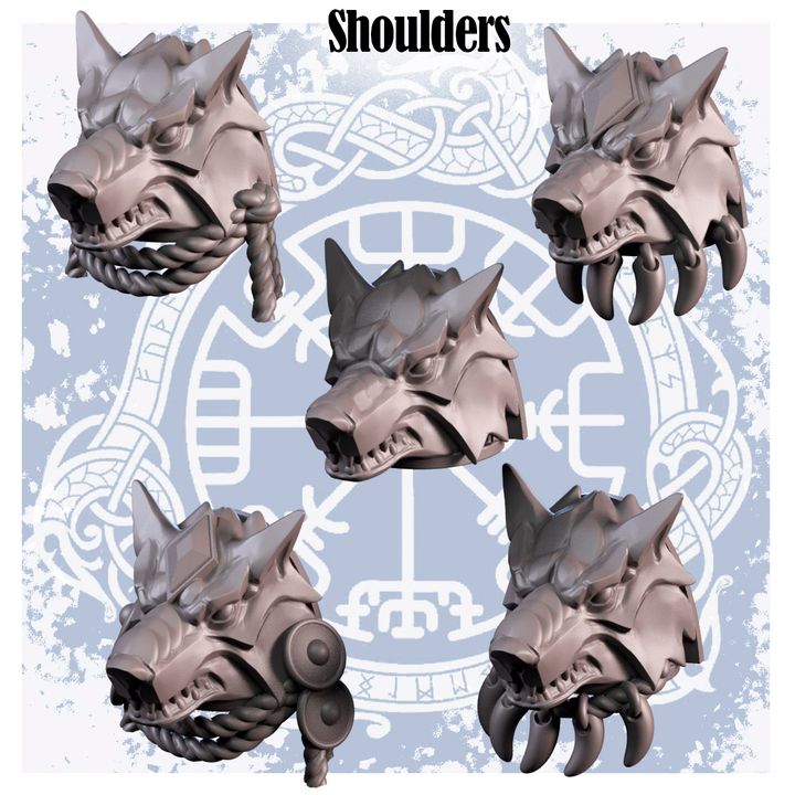 3D Printable Elite Wolf Shoulders by Sergeant Hammer