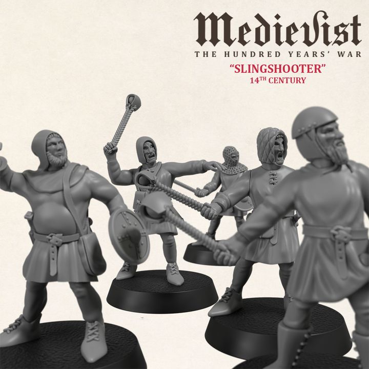 3D Printable Slingshooter with optionnal buckler, 14th century by ...