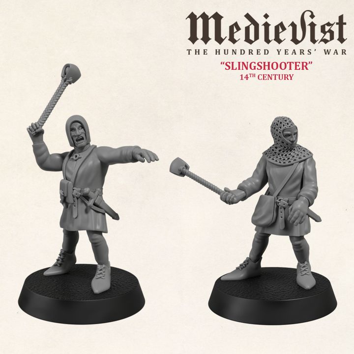 3D Printable Slingshooter with optionnal buckler, 14th century by ...