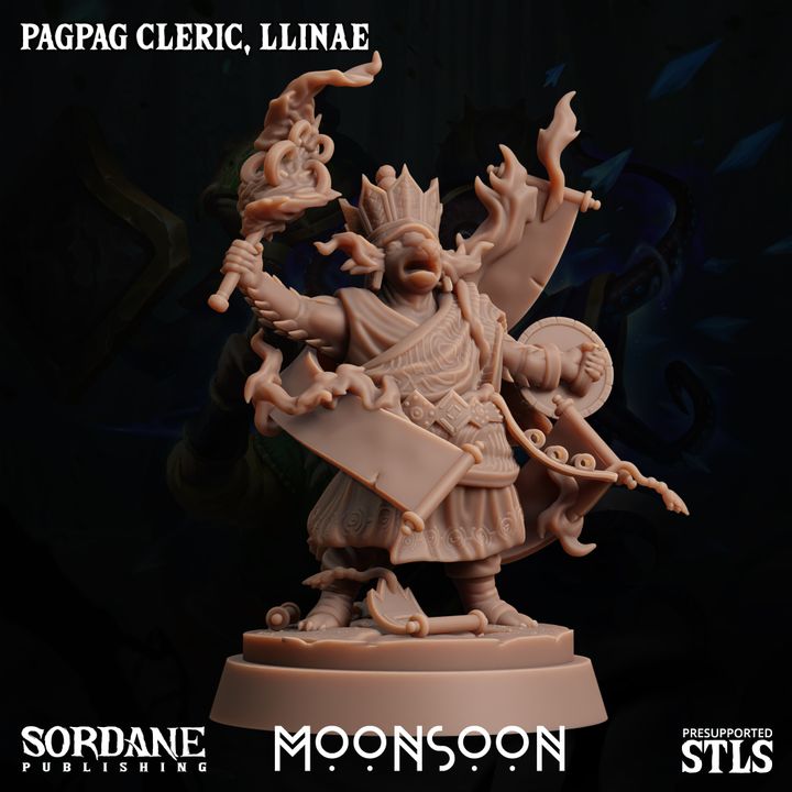 3D Printable Moonsoon - Pagpag Cleric, Llinae by Sordane Publishing