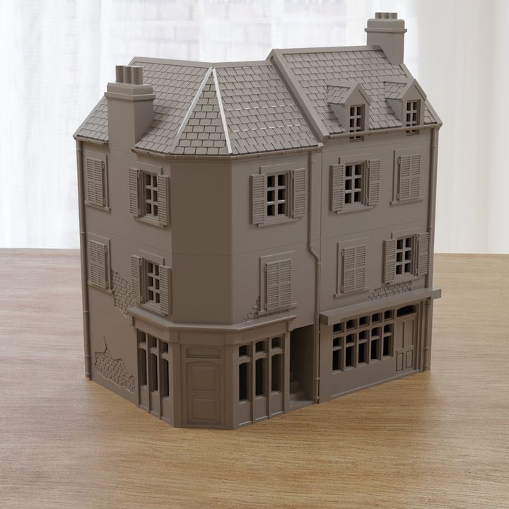 3D Printable Normandy Corner Block - Miniature Wargaming Terrain WW2 by ...