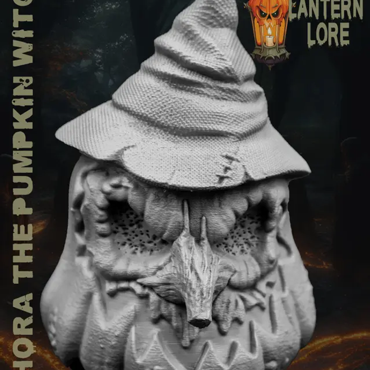 3D Printable Thora the Pumpkin (Blackthorn) Witch Sisters by Lantern Lore