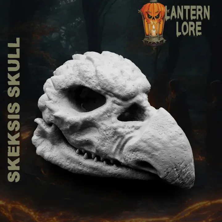 3D Printable Skeksis Skull by Lantern Lore