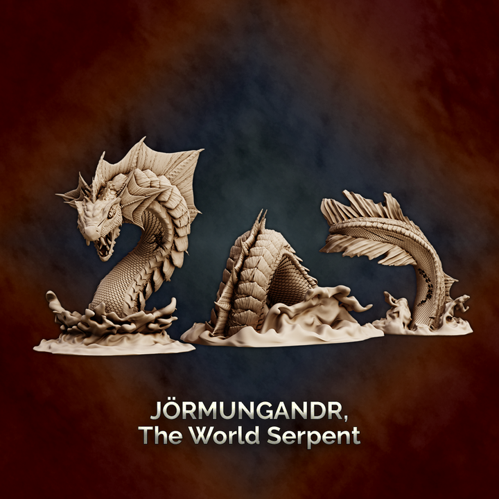 3D Printable Jörmungandr - The World Serpent by Artificers_Mini