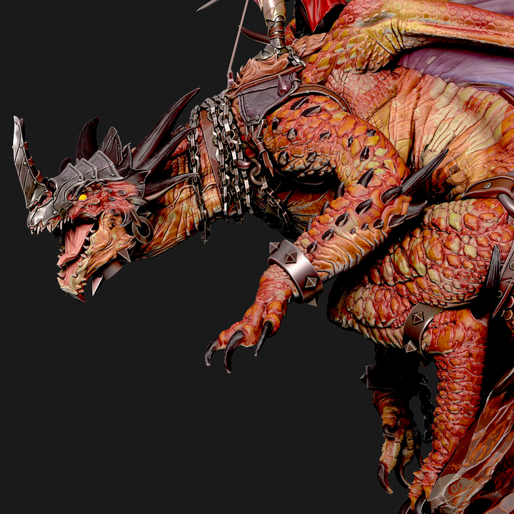 3D Printable GarathroK Infernal Ember + Rider by Parasite Collectibles