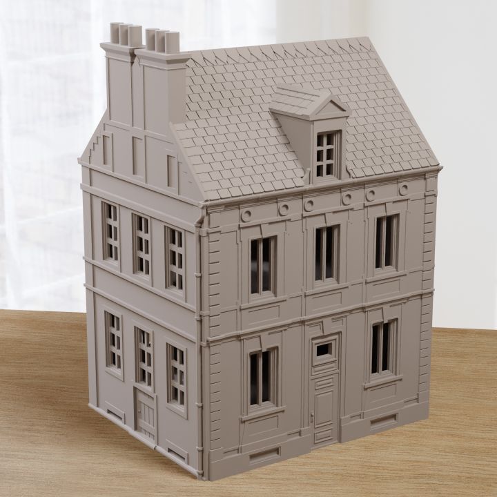 3D Printable Normandy Row Cottage TS13 - Miniature Wargaming French ...