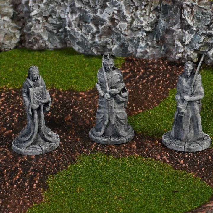 3D Printable Elven Statues ~ Kingdom of Noldareth by Conquest Creations