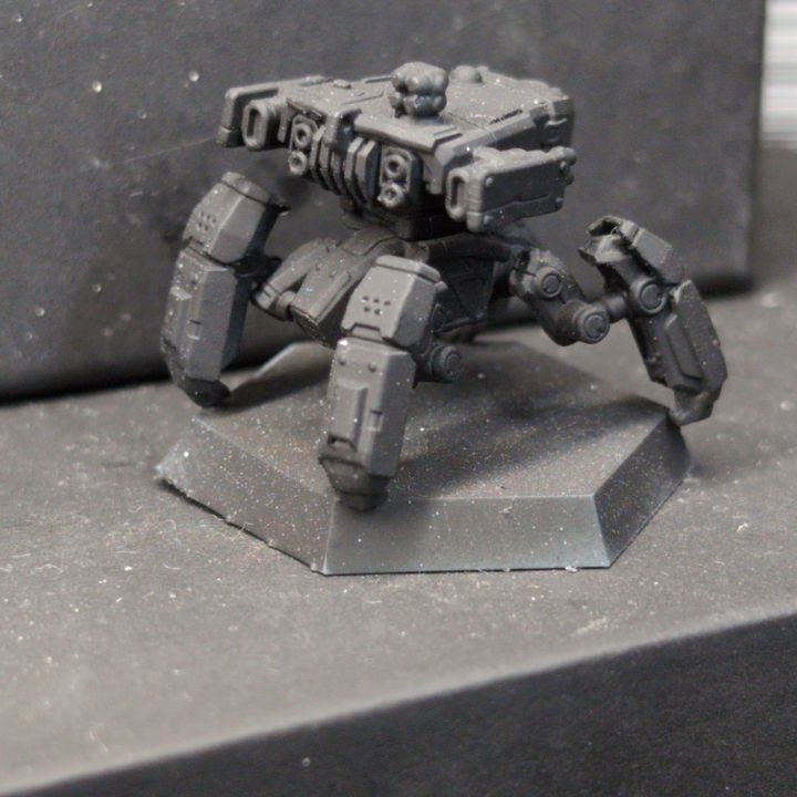 3D Printable Quaddo the Quad Mech by Alan Blackwell