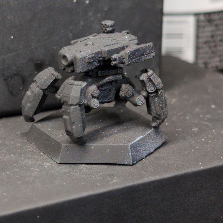 3D Printable Quaddo the Quad Mech by Alan Blackwell