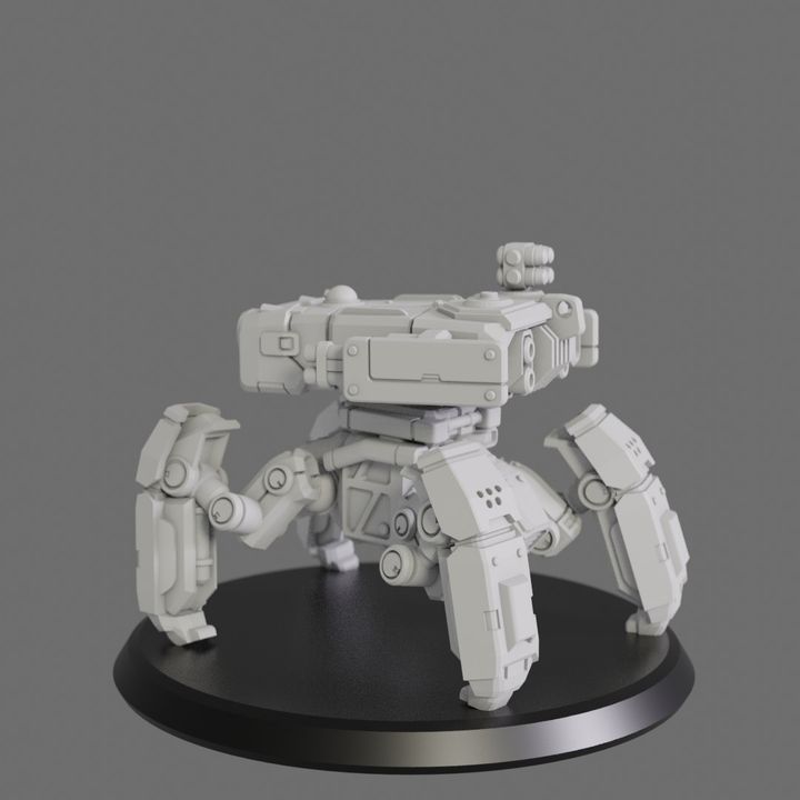 3D Printable Quaddo the Quad Mech by Alan Blackwell