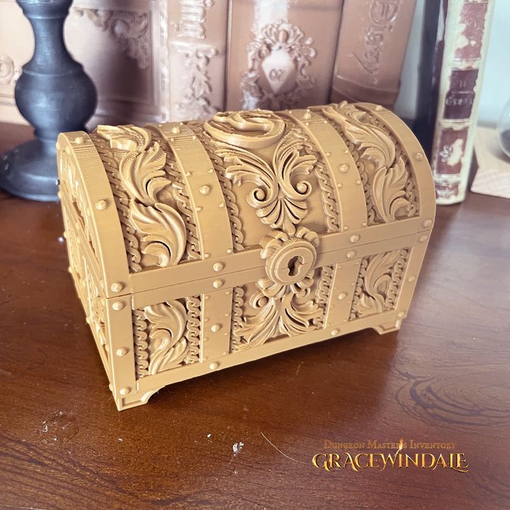 3D Printable DM Inventory: Miniature Chest by Gracewindale Mini Scenery