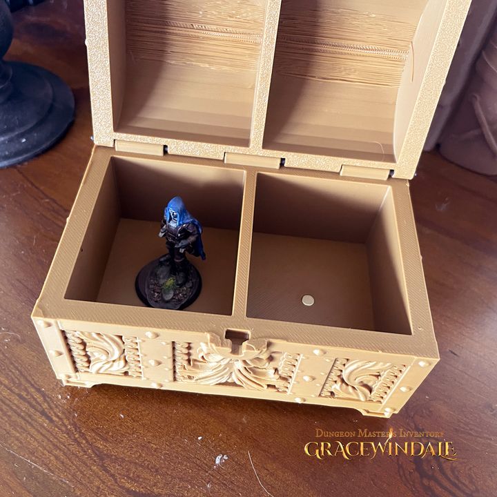 3D Printable DM Inventory: Miniature Chest by Gracewindale Mini Scenery
