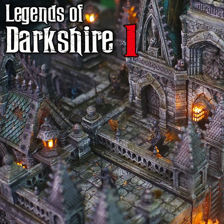 3D Printable Legends of Darkshire 1 : Grimdark Gothic terrain by DecoQuest Workshop