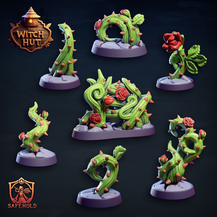 3D Printable The Witch Hut: Rose Vines by Safehold