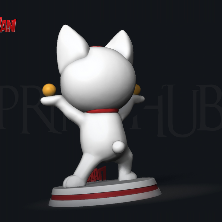 3D Printable Cat Turbo Granny 3D Fan art by Printhub