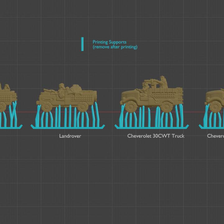 3D Printable Landrover and Chevy Desert Rats WW2 1:200 Scale by Andy at ...